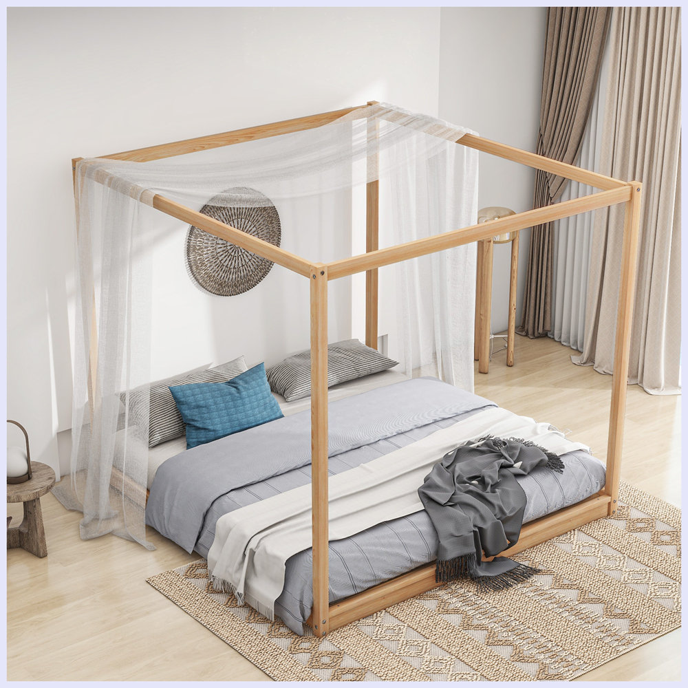 Latitude Run® Modern Canopy Platform Bed with Support Legs - Wayfair Canada