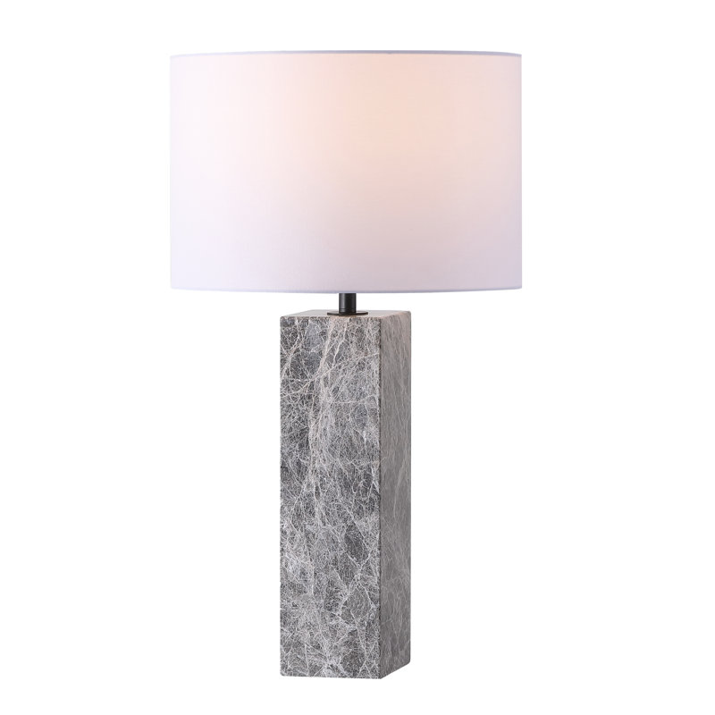 Orren Ellis Tamalenus Square Marble Table Lamp | Wayfair