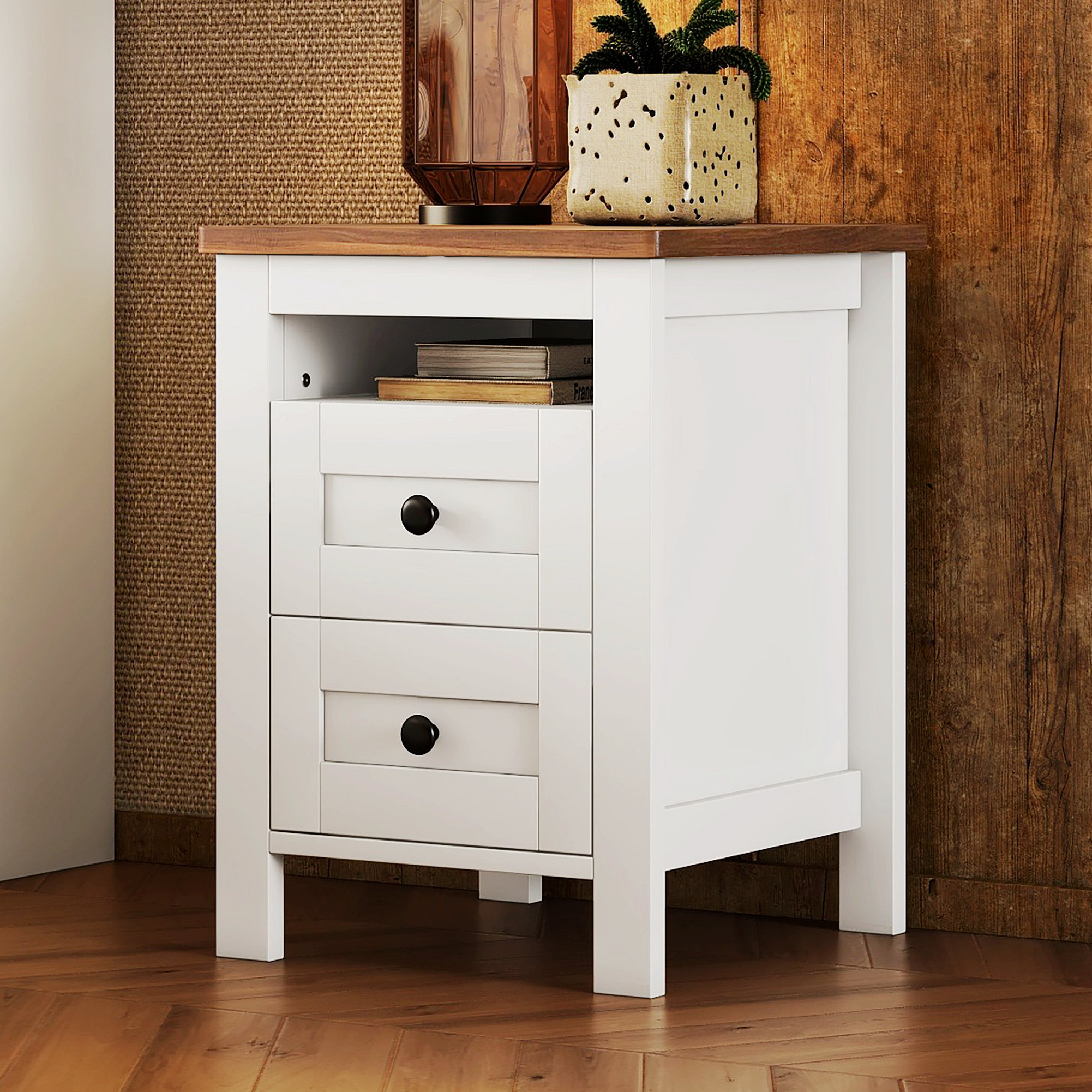 Winston Porter Shumel Modern Storage Accent Chest with 2 Drawers,Well ...