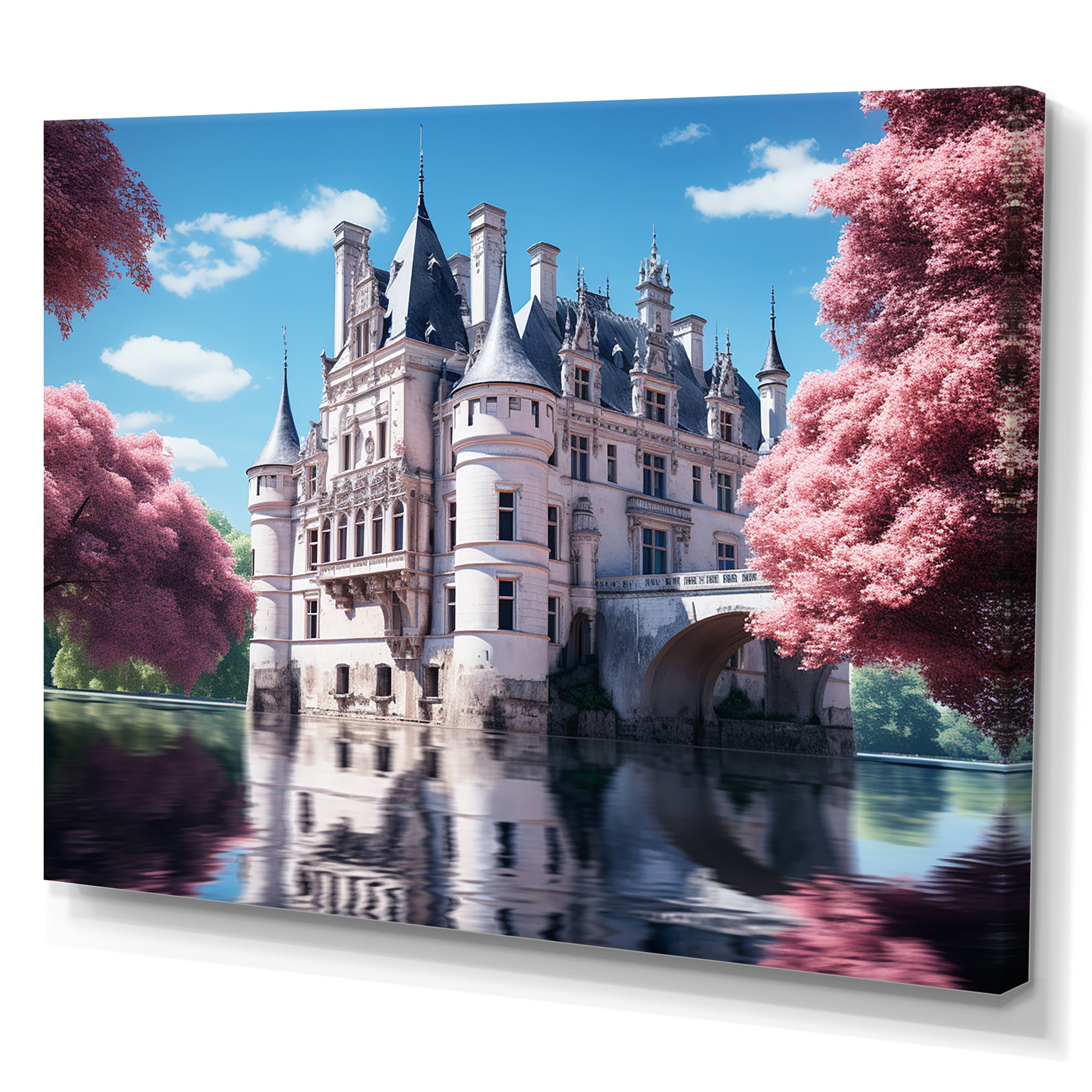 Winston Porter French Castle Of The Loire On Canvas Print | Wayfair