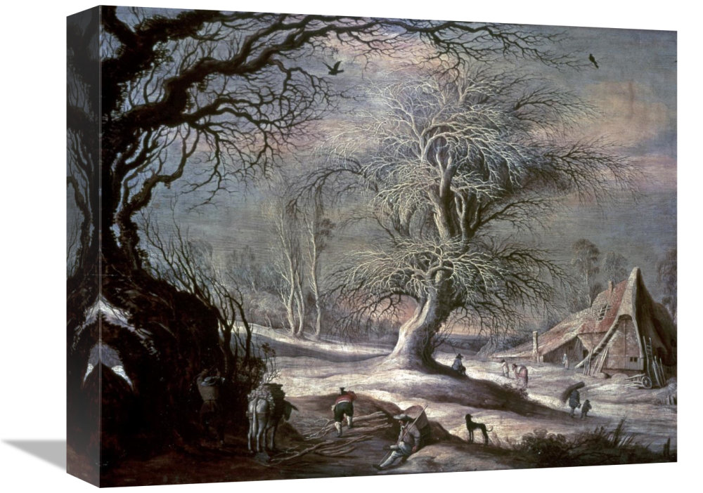 East Urban Home 'Winter Scene' Print on Canvas | Wayfair