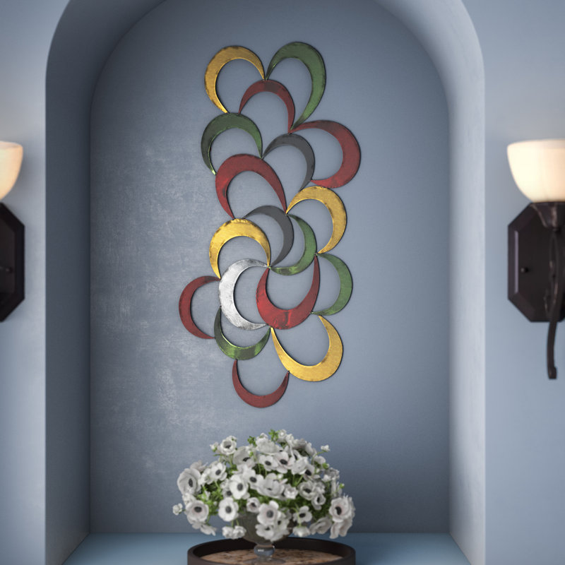Winston Porter Metal Scalloped Abstract Multi Colored Wall Decor ...