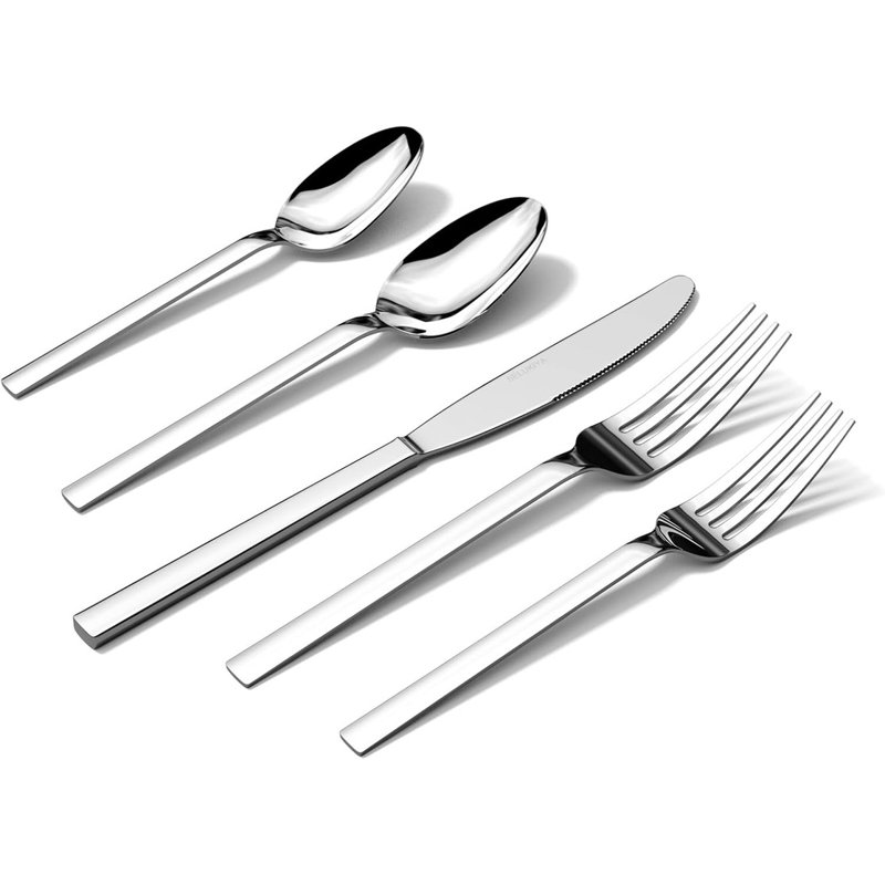 Ivy Bronx 5 Pieces Heavy Duty Stainless Steel Flatware Set | Wayfair