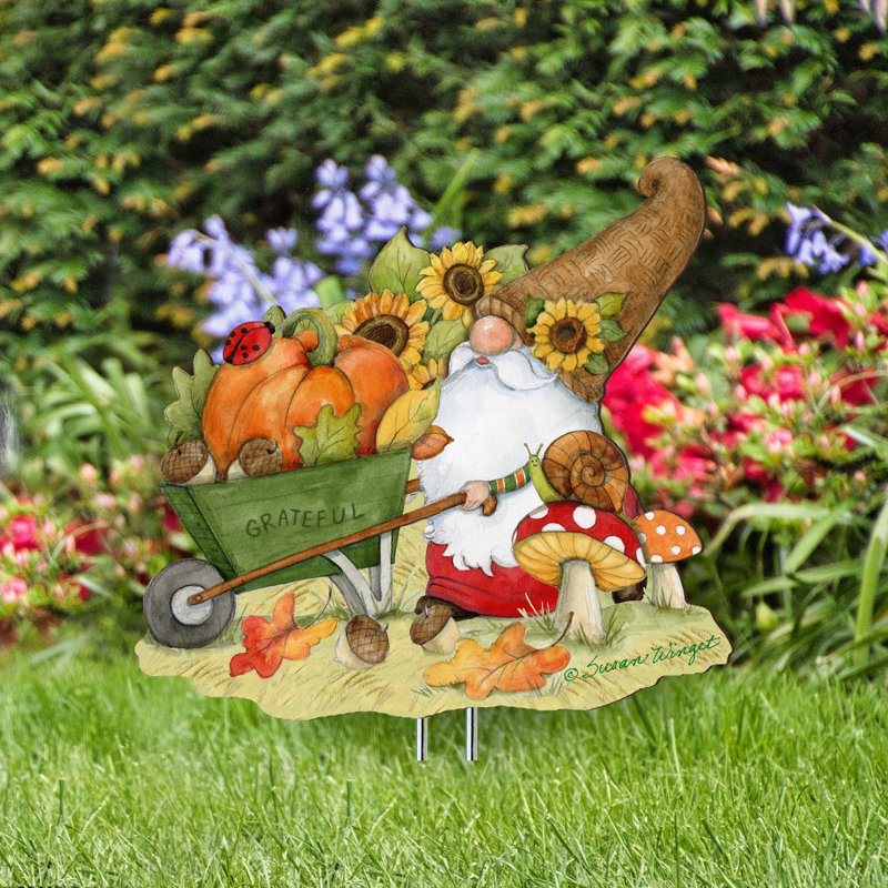 The Holiday Aisle® Gewel 3 Piece Garden Stake Set | Wayfair