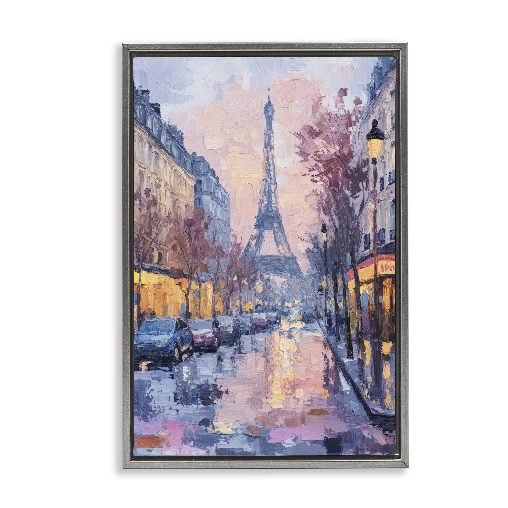 Latitude Run® Paris Street Abstract City Floating Frame, design by ...