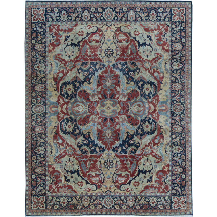 Bokara Rug Co., Inc. Hand-Knotted High-Quality Red and Blue Area Rug ...