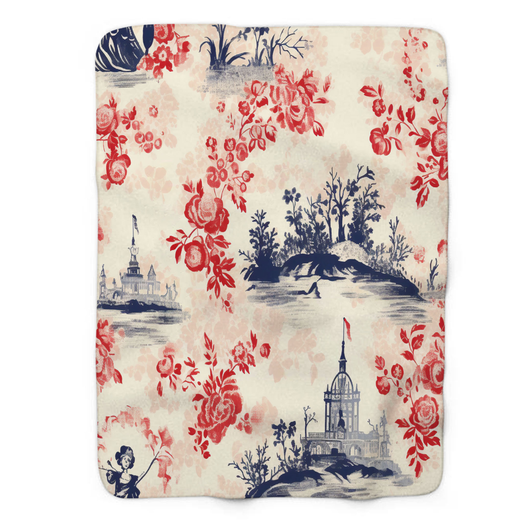 MentionedYou Rainbow Toile Prints - 1 Piece Premium Blanket | Wayfair