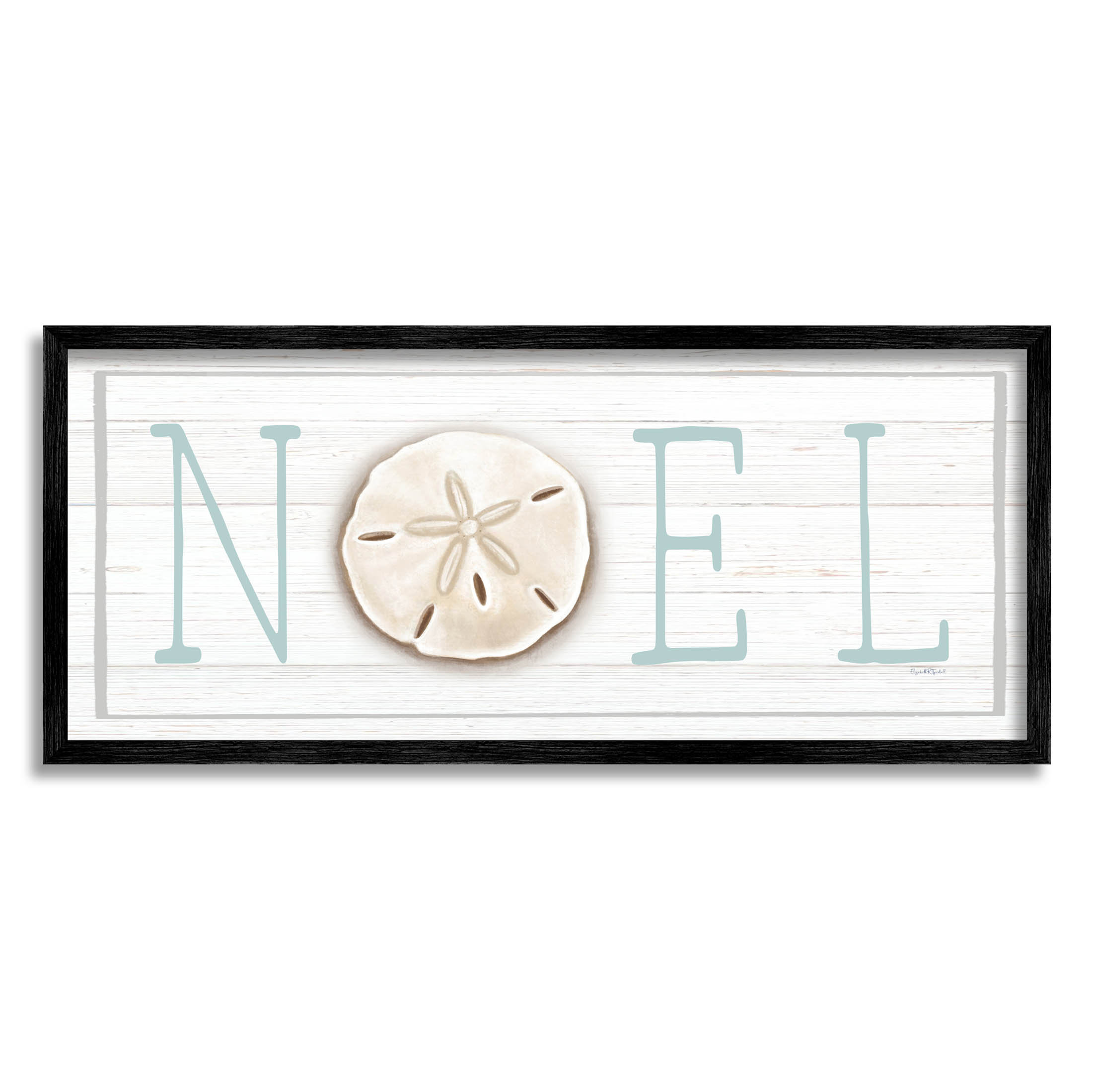 The Holiday Aisle® Noel Holiday Sand Dollar Sign by Elizabeth Tyndall ...