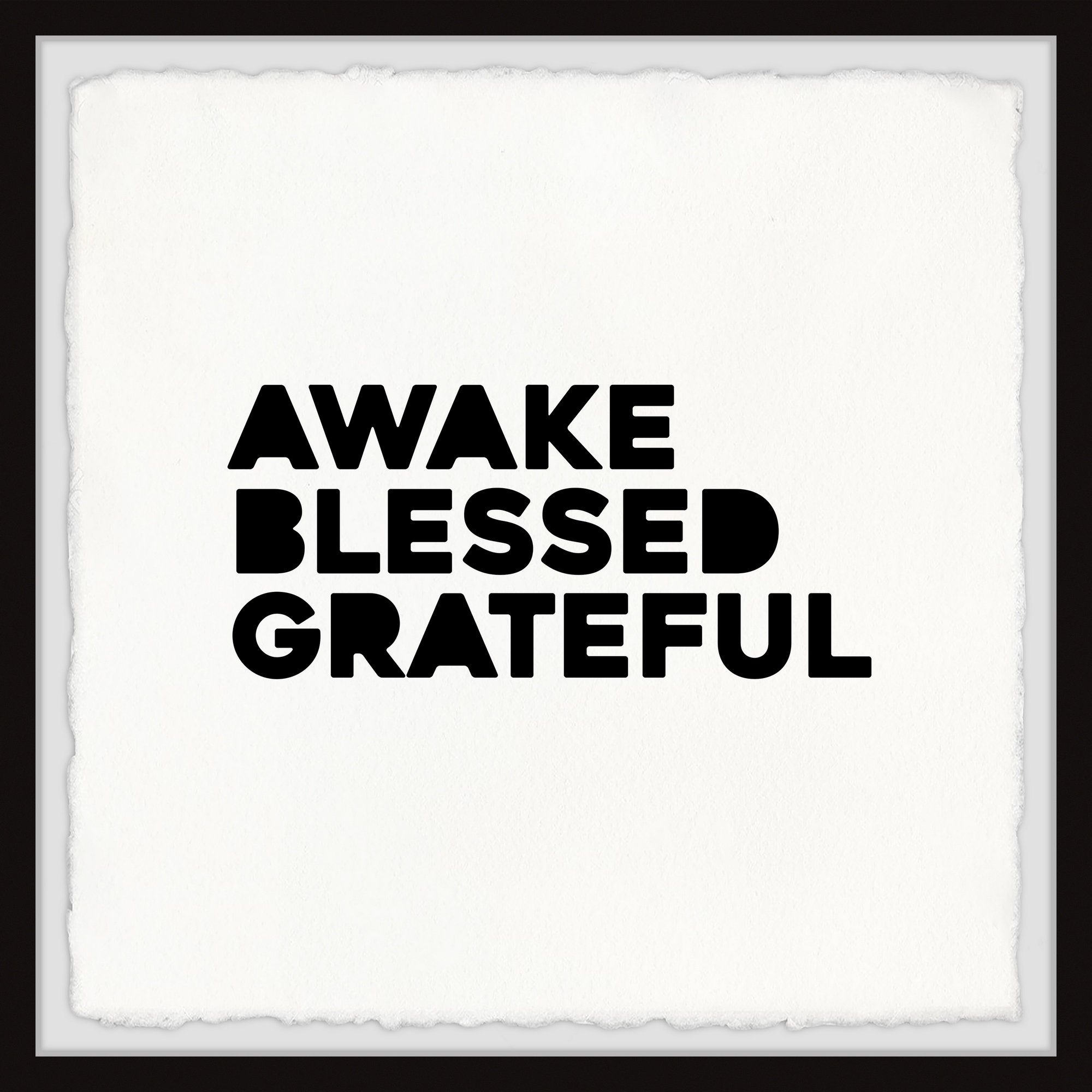 Ebern Designs 'Awake Blessed Grateful III' - Picture Frame Print on ...