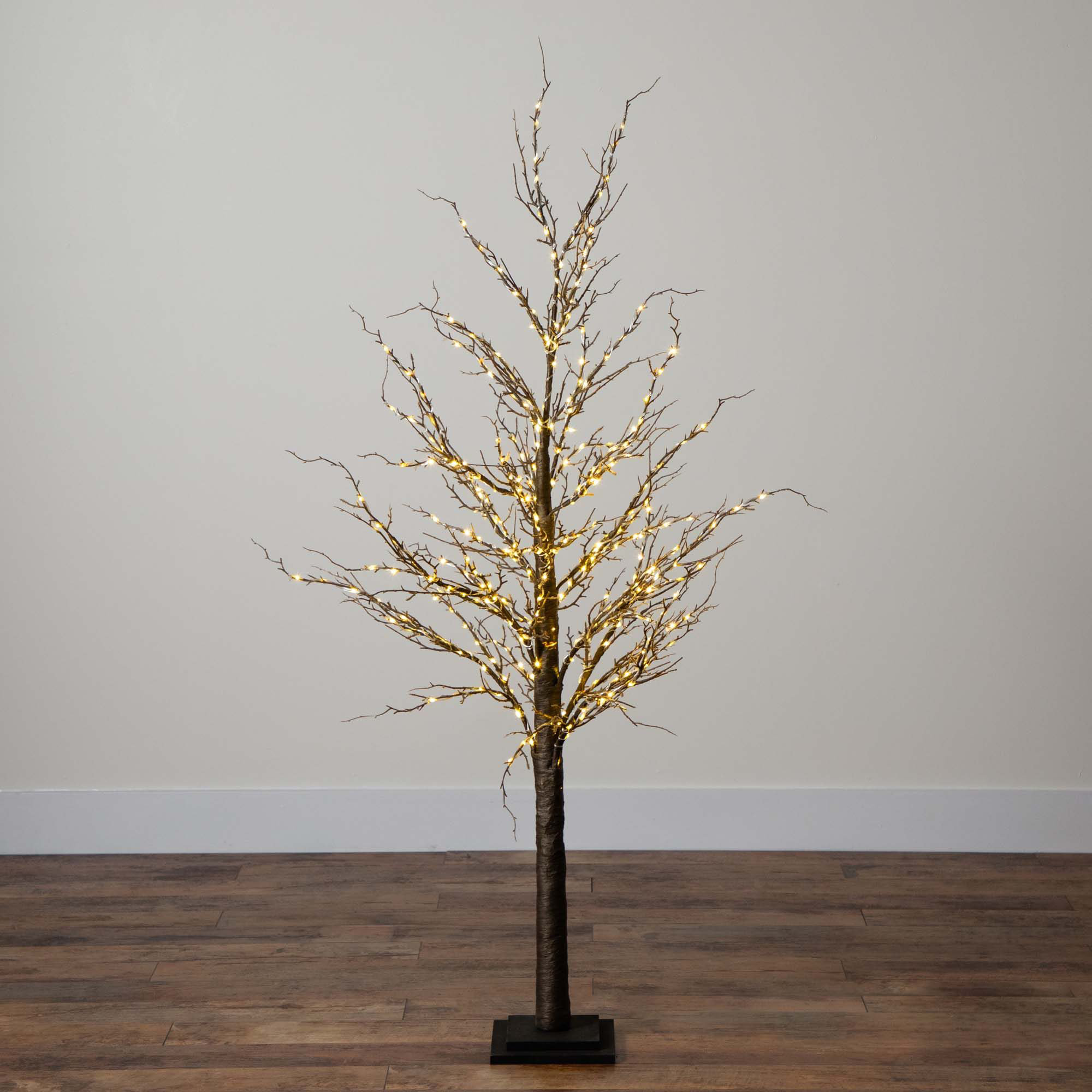 The Holiday Aisle® 5ft. Pre-Lit Artificial Twig Tree with 360 Warm ...