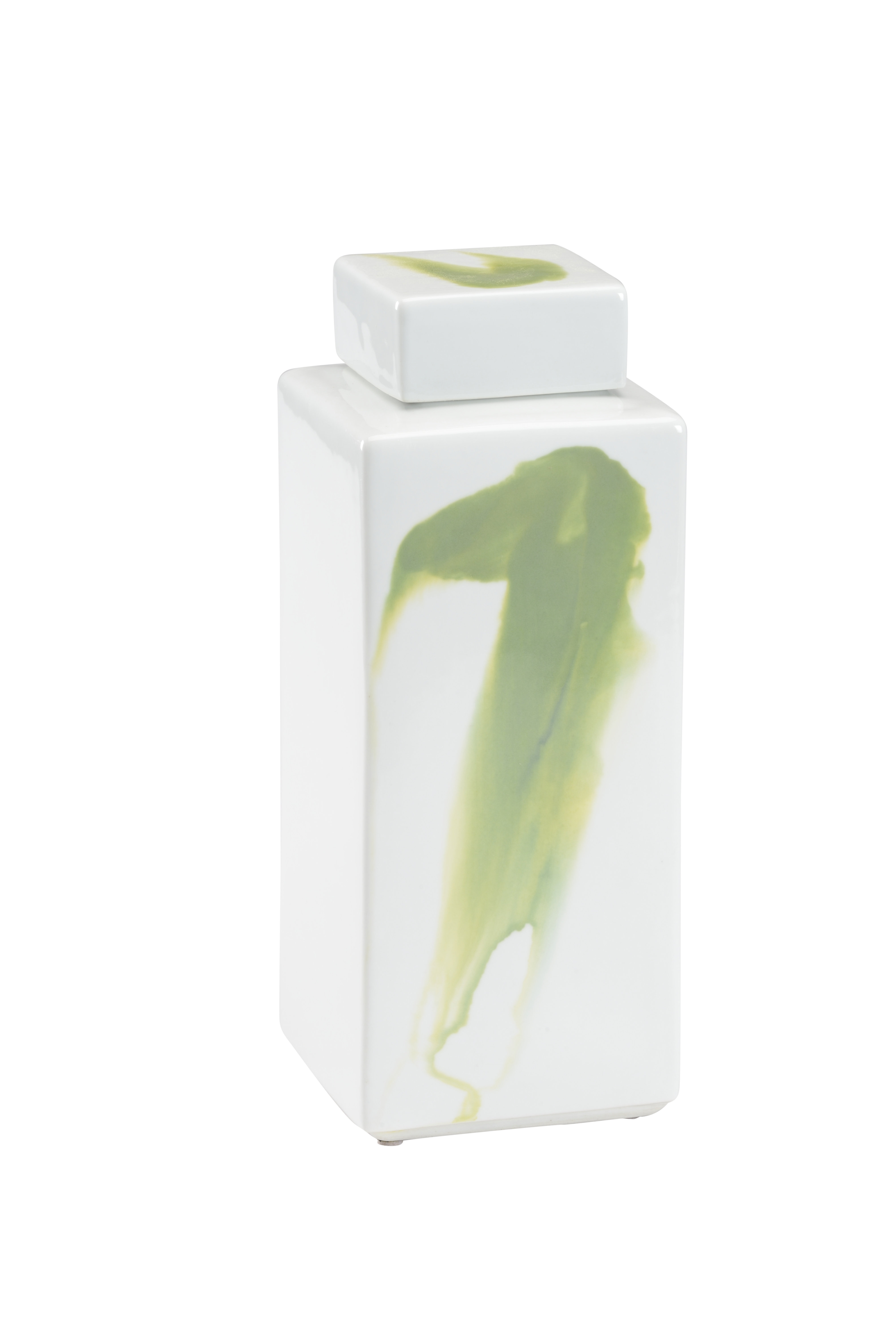 Chelsea House Green/White Glaze 12" Porcelain Jar | Wayfair