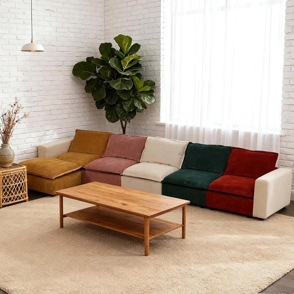 Mercer41 178" W Corduroy Modular Sofa & Reviews | Wayfair