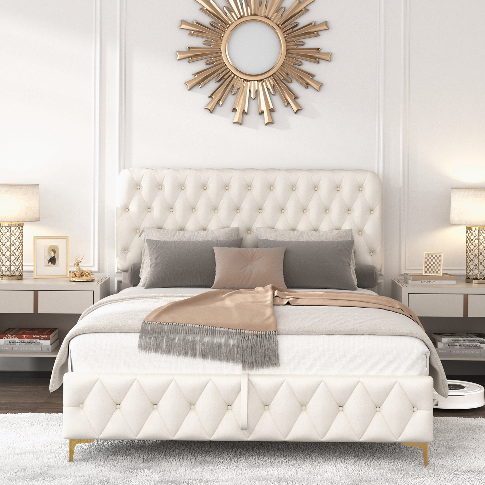 Mercer41 Platform Bed Frame With pneumatic hydraulic function ...