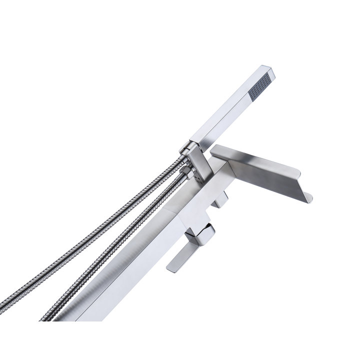 Averen Inc Kebo 2 Handle Floor Freestanding Tub Filler with Diverter ...