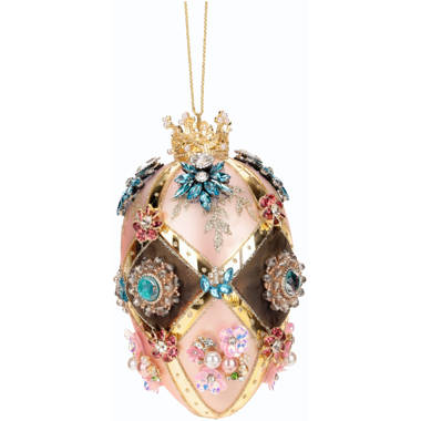 Mark Roberts Spring Faberge Jewel Egg Magenta/Green/Pink Finial ...