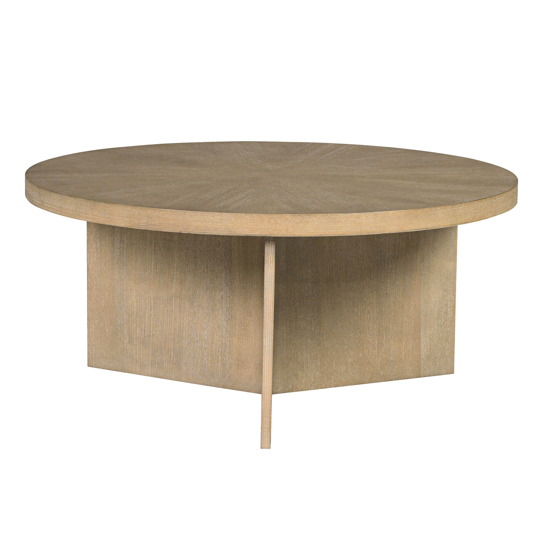 Latitude Run® Reclaimed Solid Veneer Round Coffee Table With 36" Wide ...