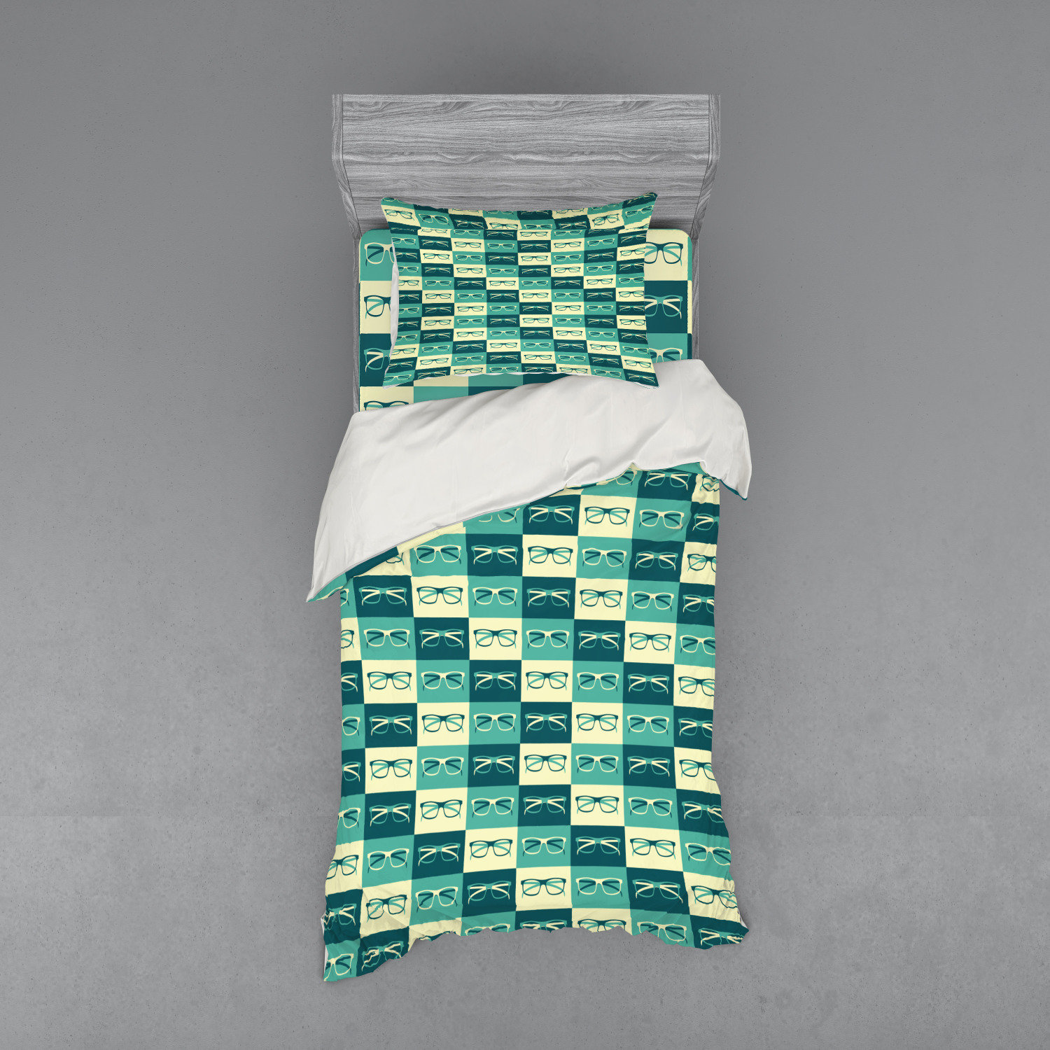 Ambesonne Turquoise Microfiber Modern & Contemporary Duvet Cover Set ...