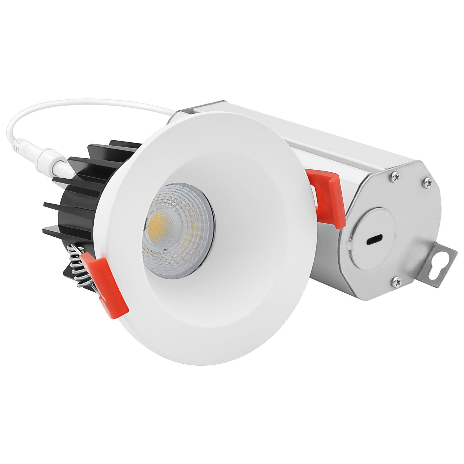 LUXRITE 2 Inch LED Recessed Spotlight With Interchangeable Trim, J-Box ...