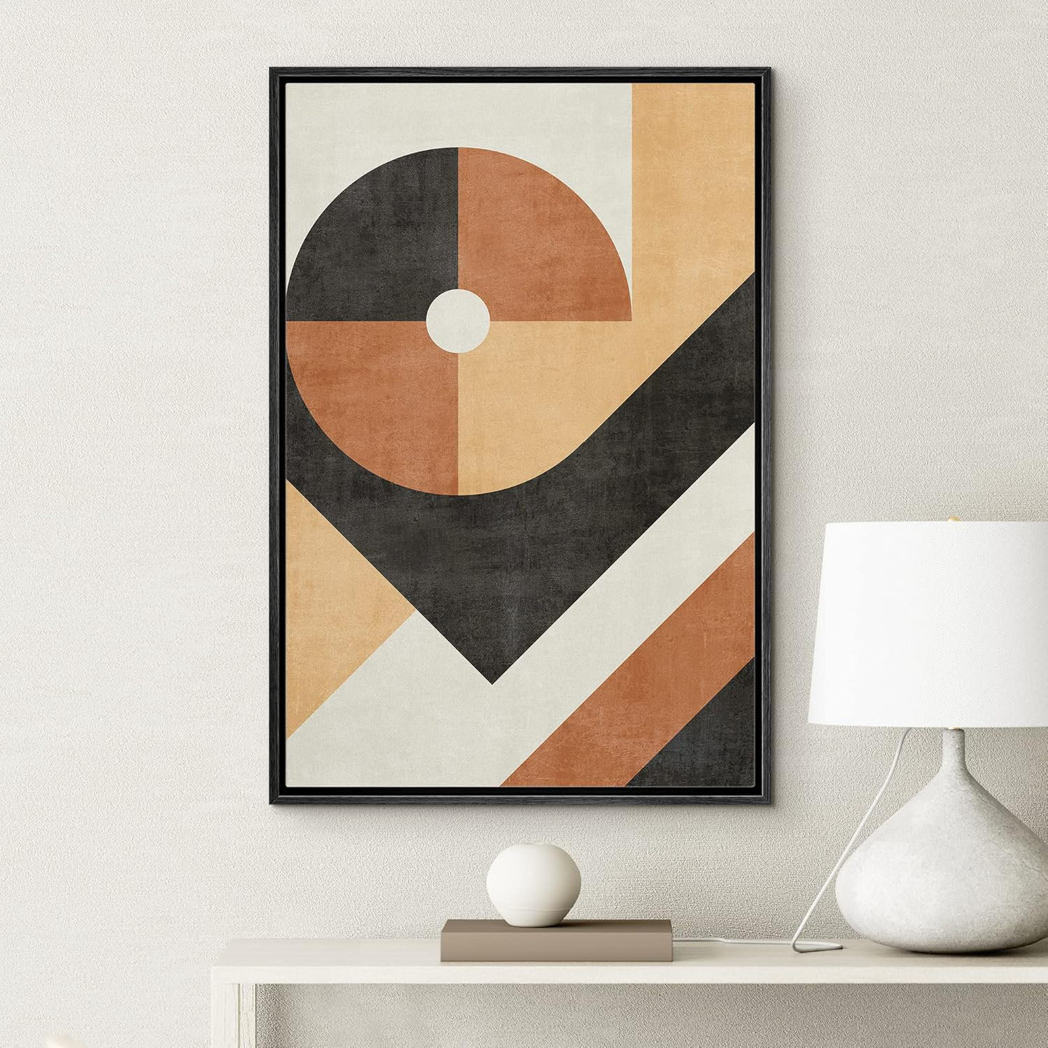 IDEA4WALL Mid Century Shape Retro Brown Polygon Collage Abstract ...