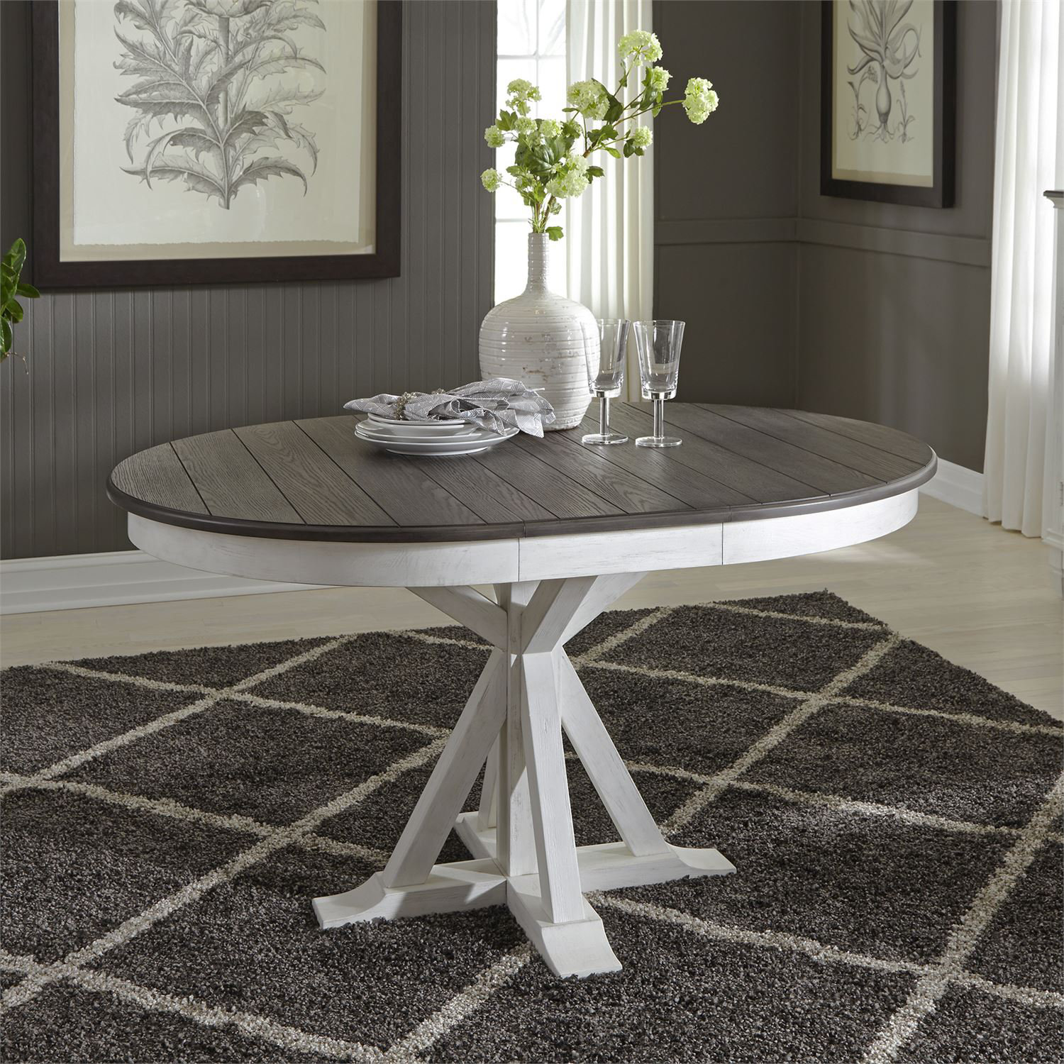 Laurel Foundry Modern Farmhouse Beatriz Extendable Pedestal Dining ...