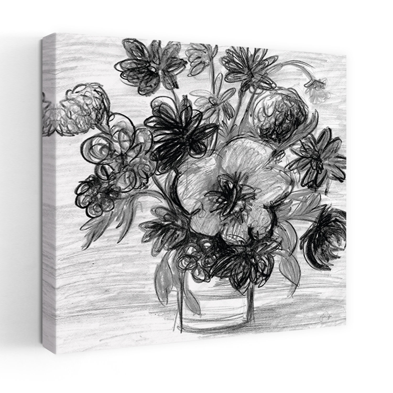 Latitude Run® Blooming With Contrast Abstract Contemporary Flower Art ...