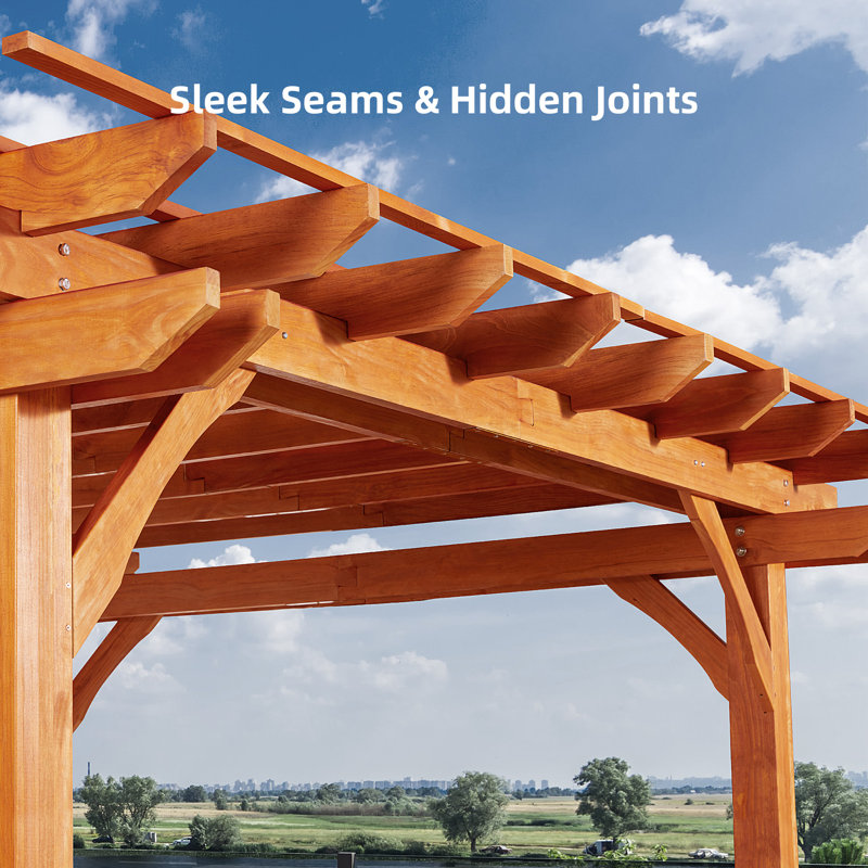 U-MAX 12 Ft. W X 10 Ft. D Solid Wood Pergola & Reviews | Wayfair