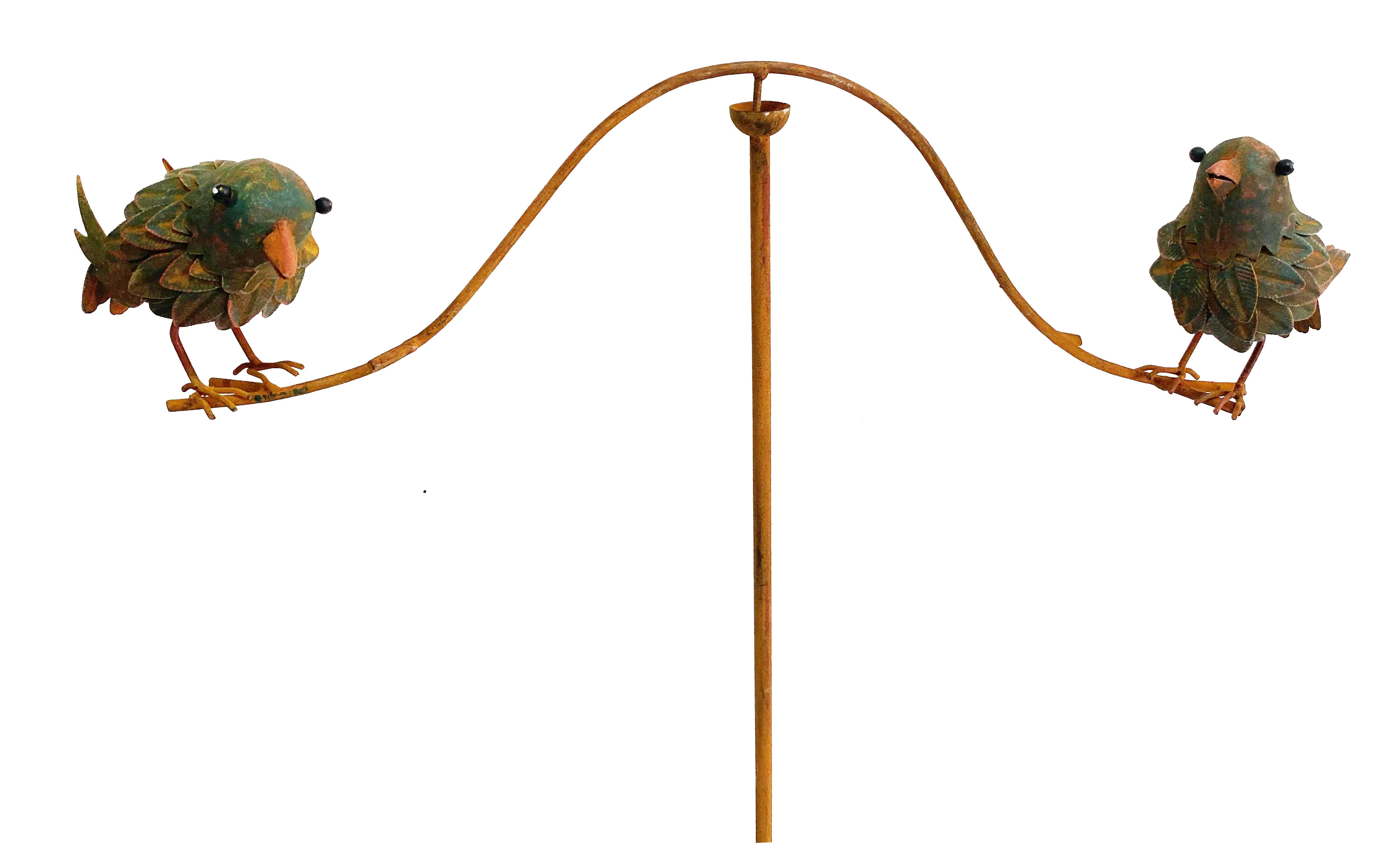 Arlmont & Co. Rustic Double Birds Balancer Garden Stake | Wayfair