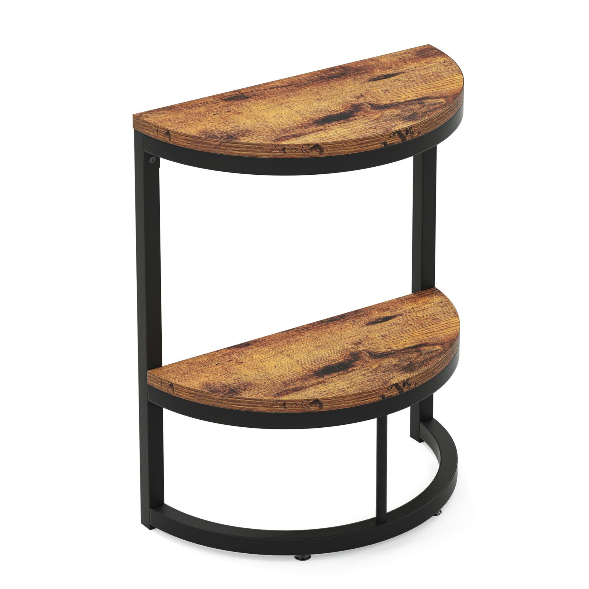 Ophelia & Co. Slim Half Moon 2-Tier Semi-Circle End Table, 19.69 ...