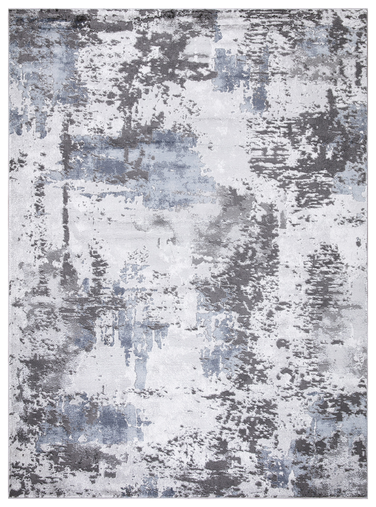 17 Stories Pacific Gray Abstract No Distressing Area Rug | Wayfair