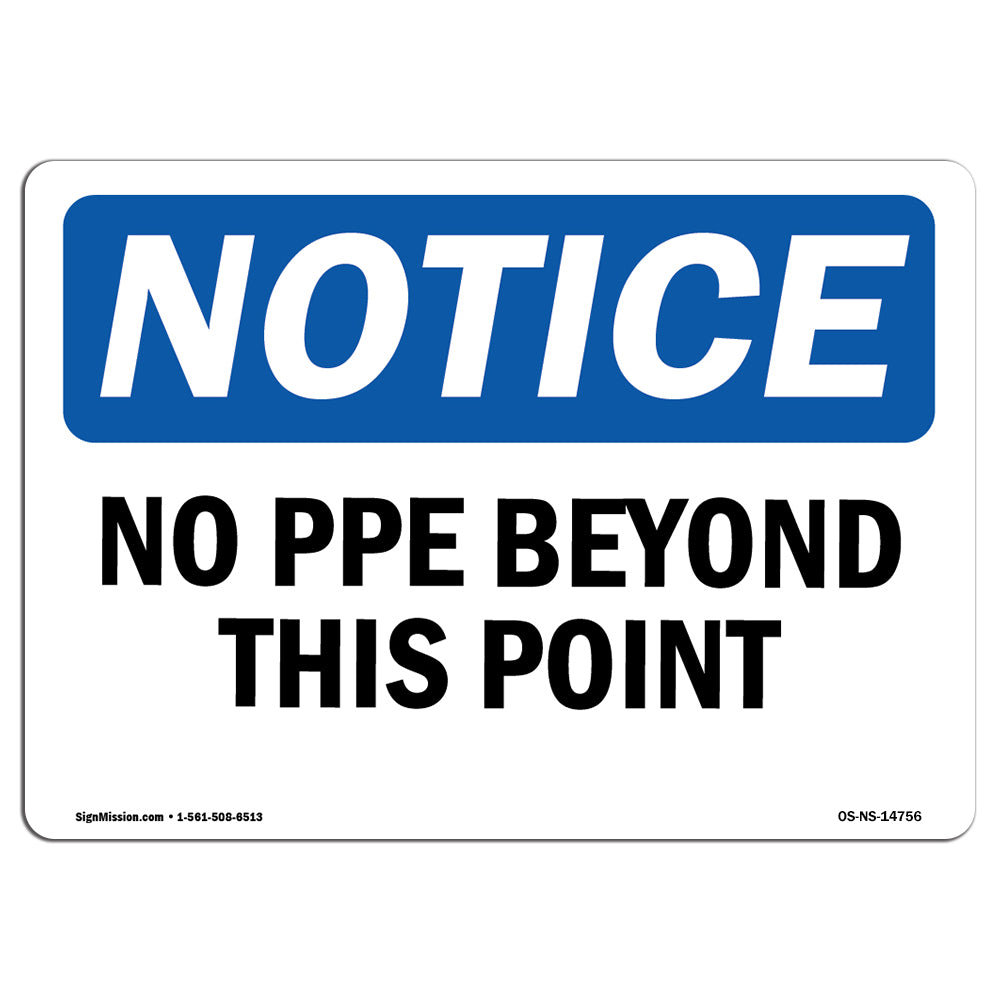 SignMission No PPE Beyond This Point Sign - Wayfair Canada
