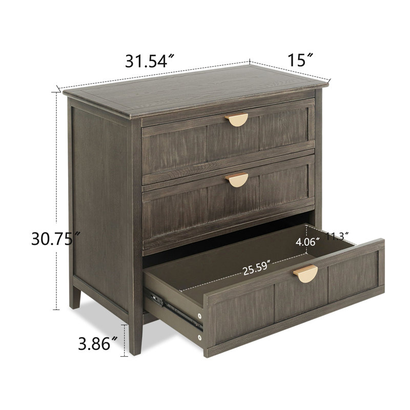 Winston Porter Junious 3 - Drawer Dresser | Wayfair
