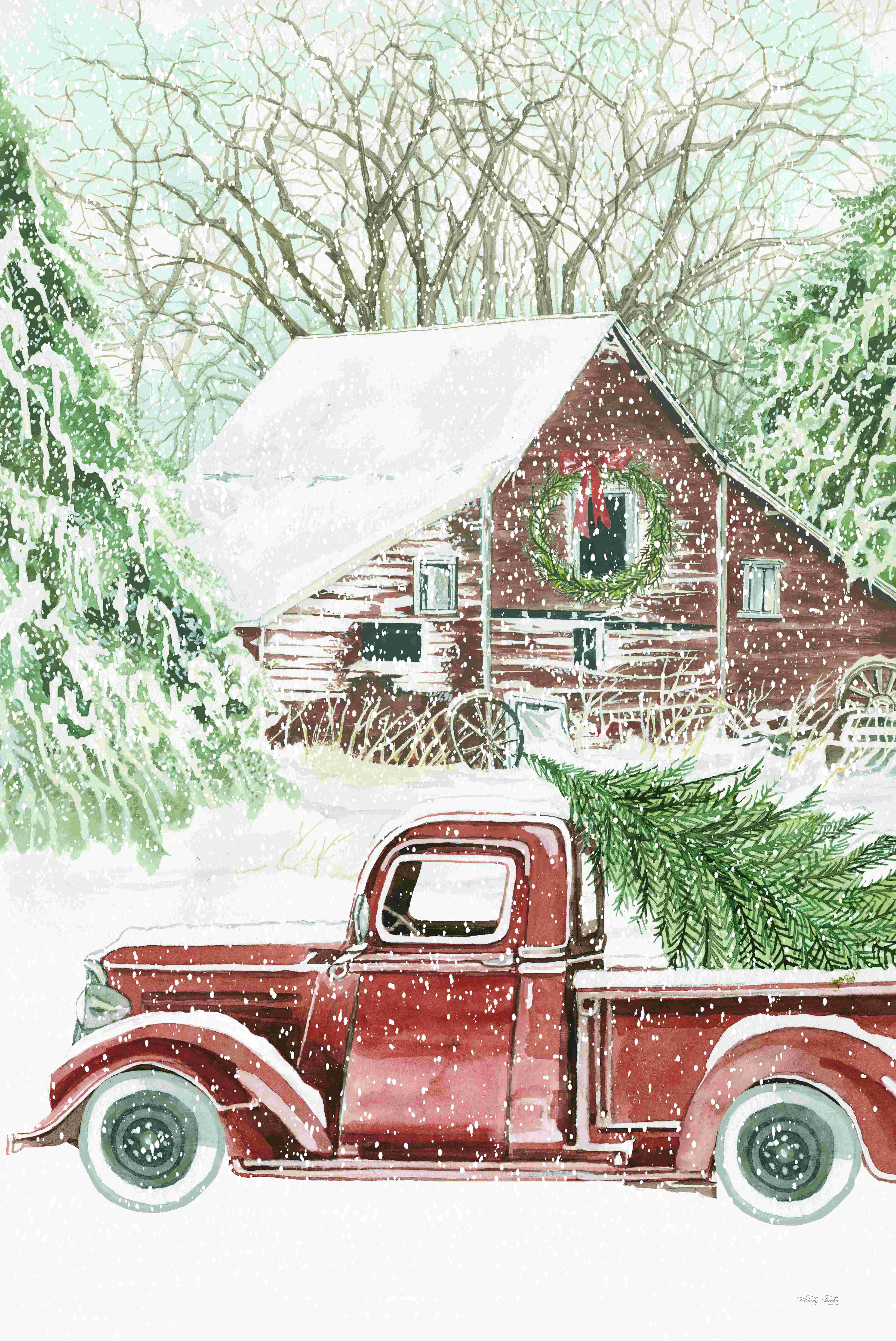 The Holiday Aisle® Down Home Christmas by Cindy Jacobs - Wrapped Canvas ...