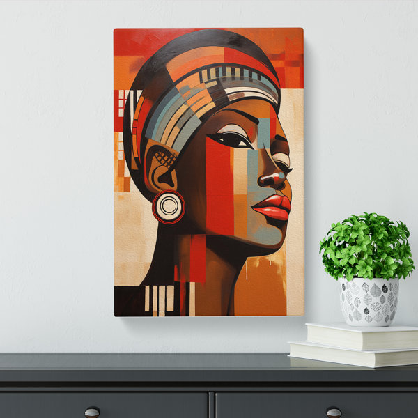 Latitude Vive African Woman Dadaism No.3 - Wrapped Canvas Art Prints ...