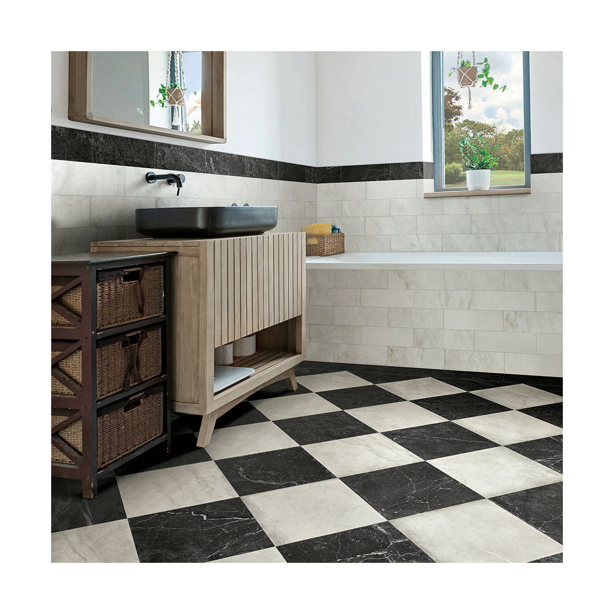 Tilefy Verona 12X12 Aurelia And Zenobia Checkerboard & Reviews ...