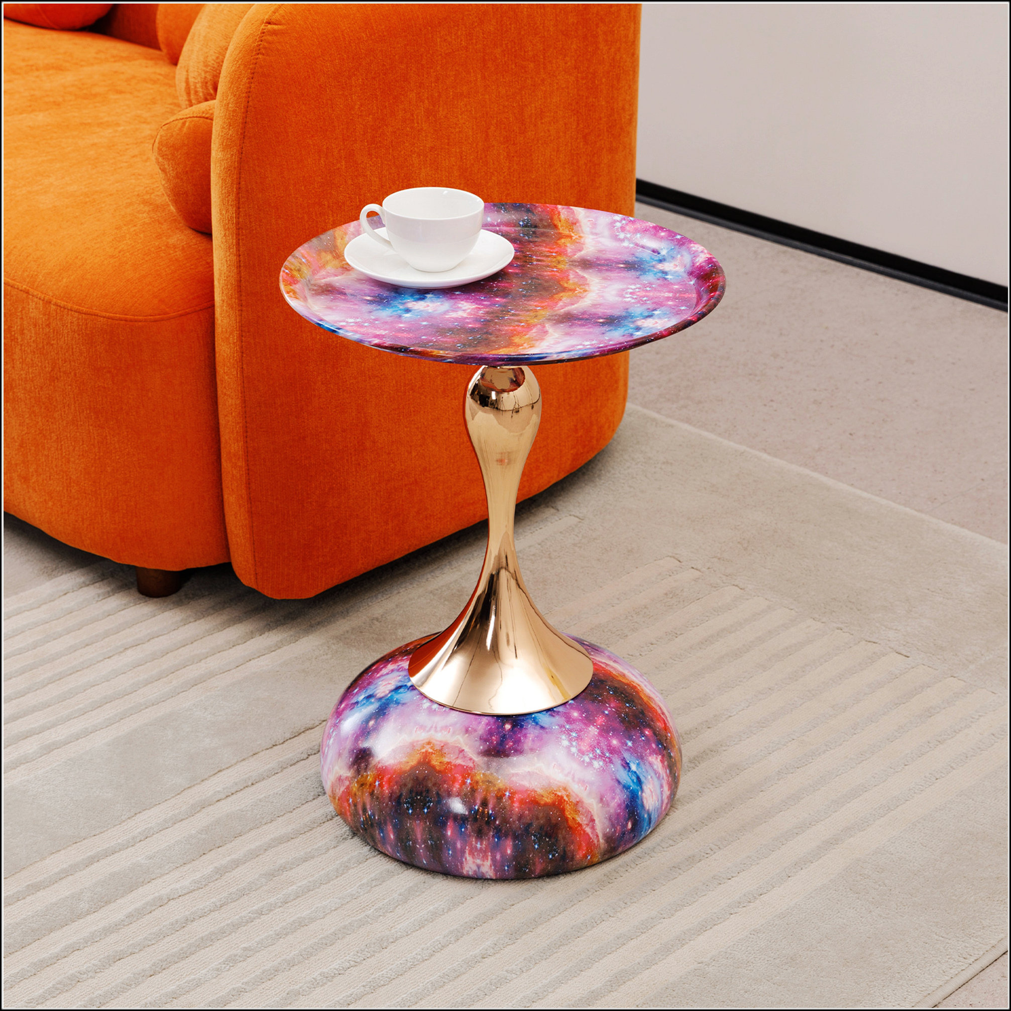 Mercer41 Mermaid Tail End Coffee Table Round Side Table | Wayfair