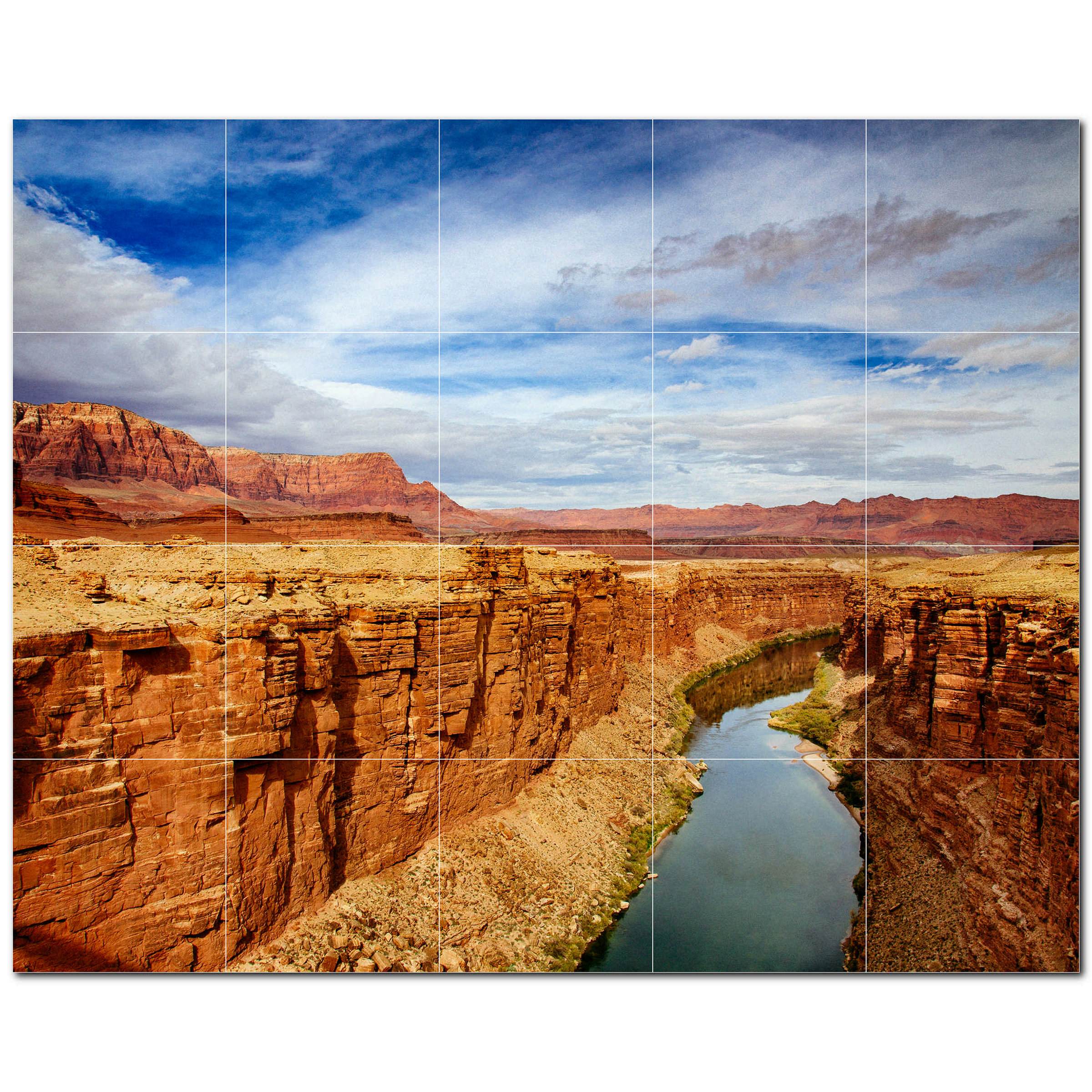 Picture-Tiles.com Canyon Photo 12'' x 12'' Satin Ceramic Decorative ...