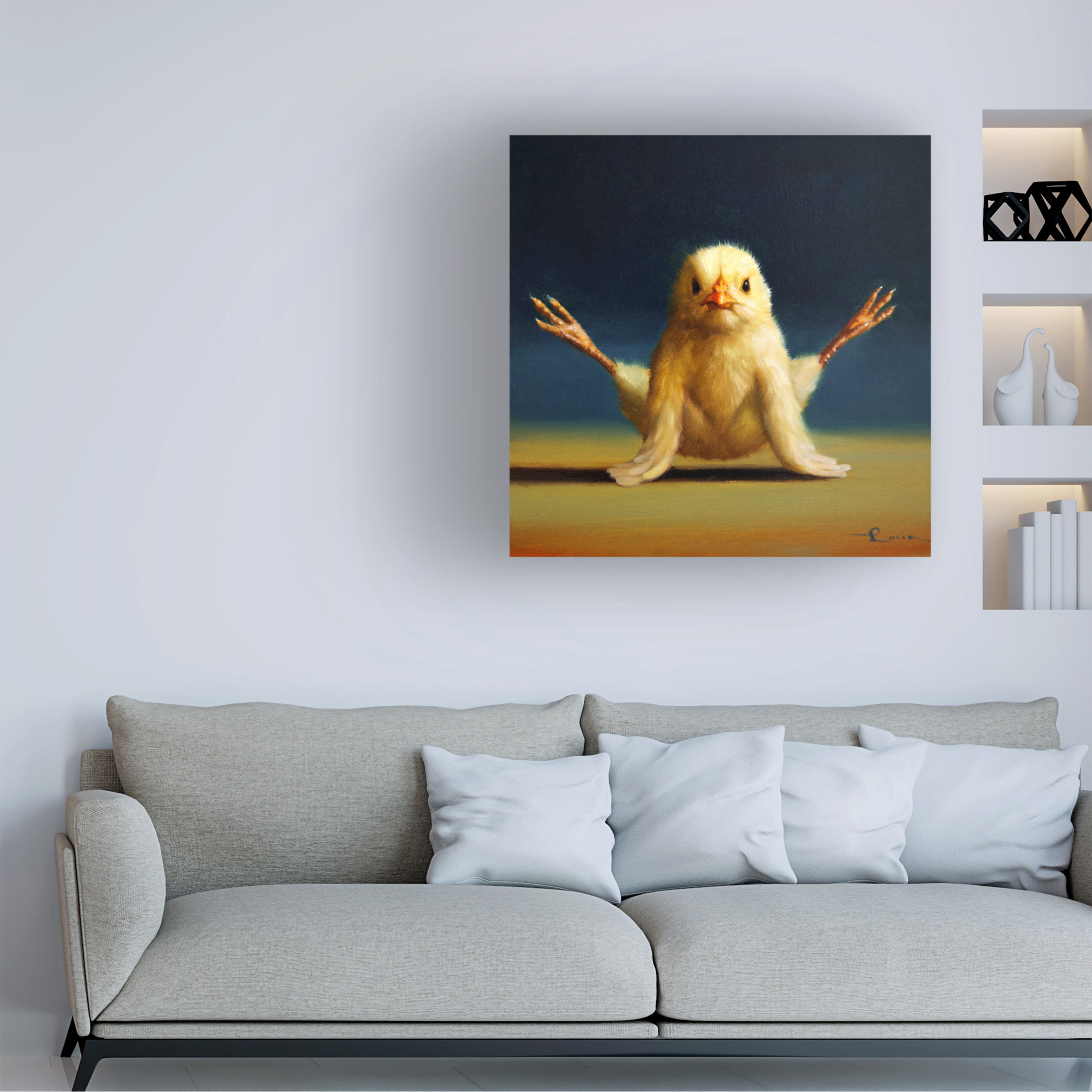 Trinx Lucia Heffernan 'Yoga Chick Firefly' Canvas Art - Wayfair Canada
