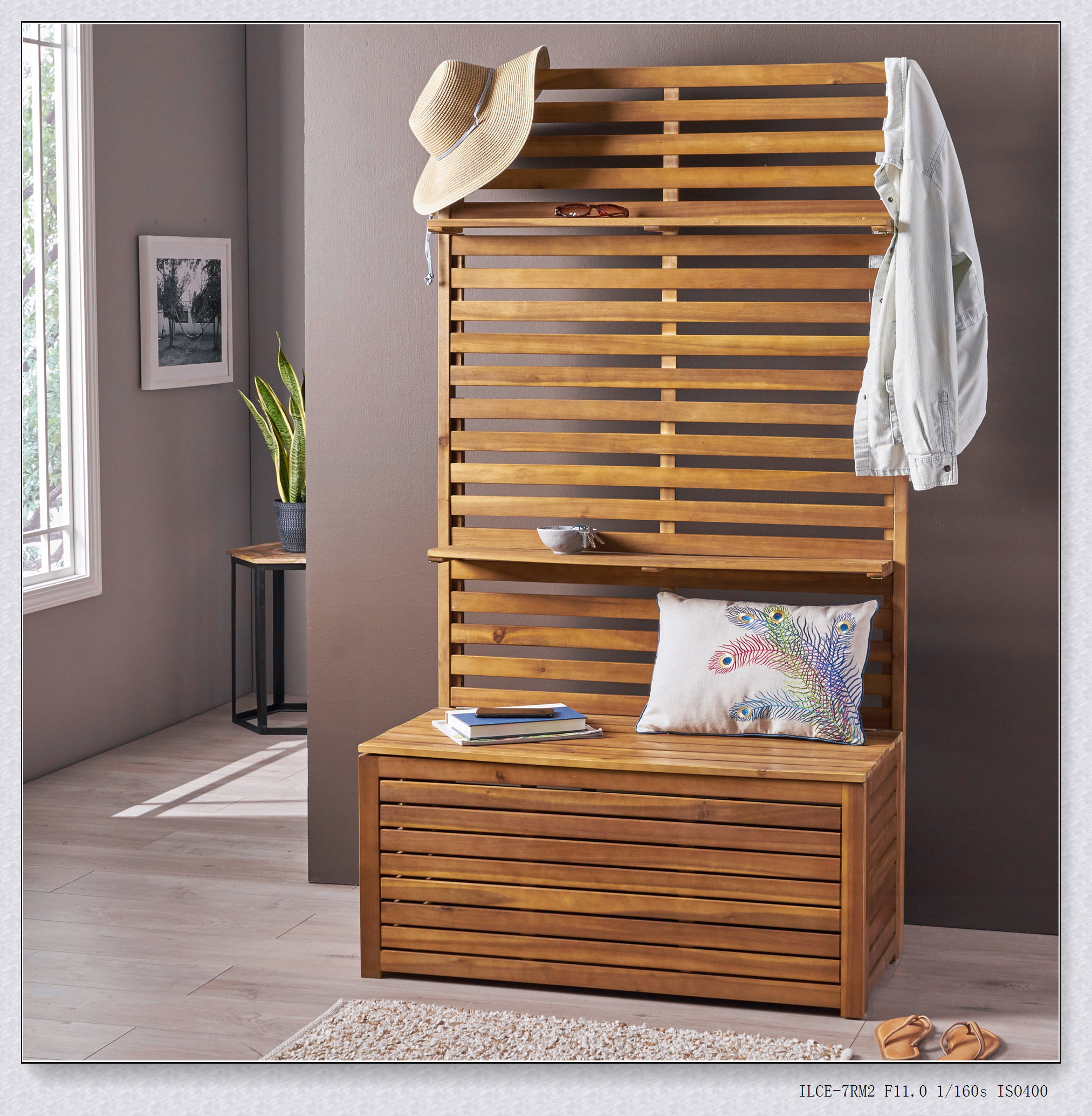 Winston Porter SYLMAR STORAGE BENCH WITH RACK Versatility, modern application, comfort and ...