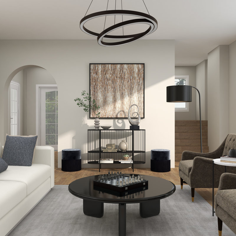 AllModern Sobro Black Metal Narrow Birdcage Style 2 Shelf Console Table ...