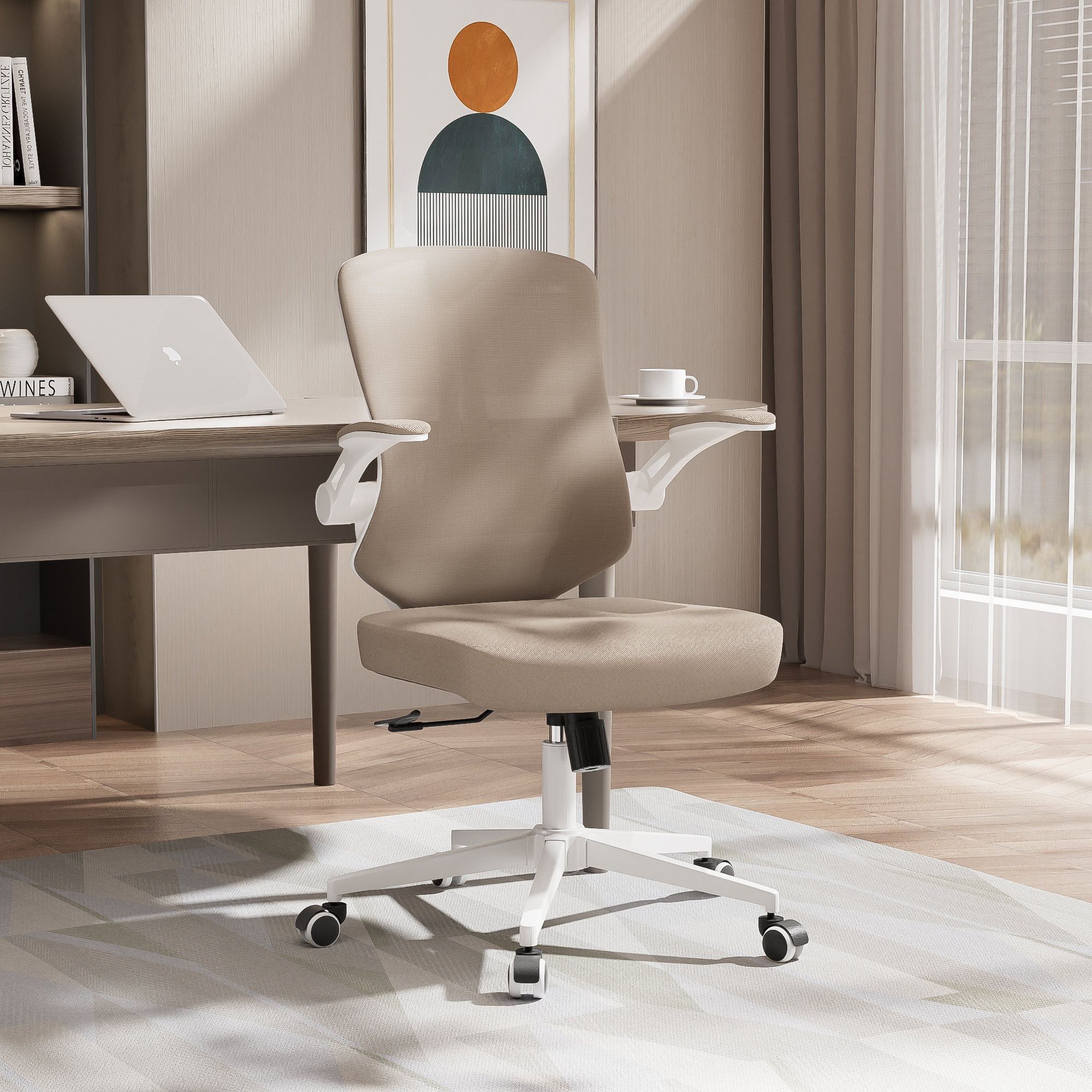 Inbox Zero Ergonomic Office Chair, Adjustable Headrest With Lumbar ...