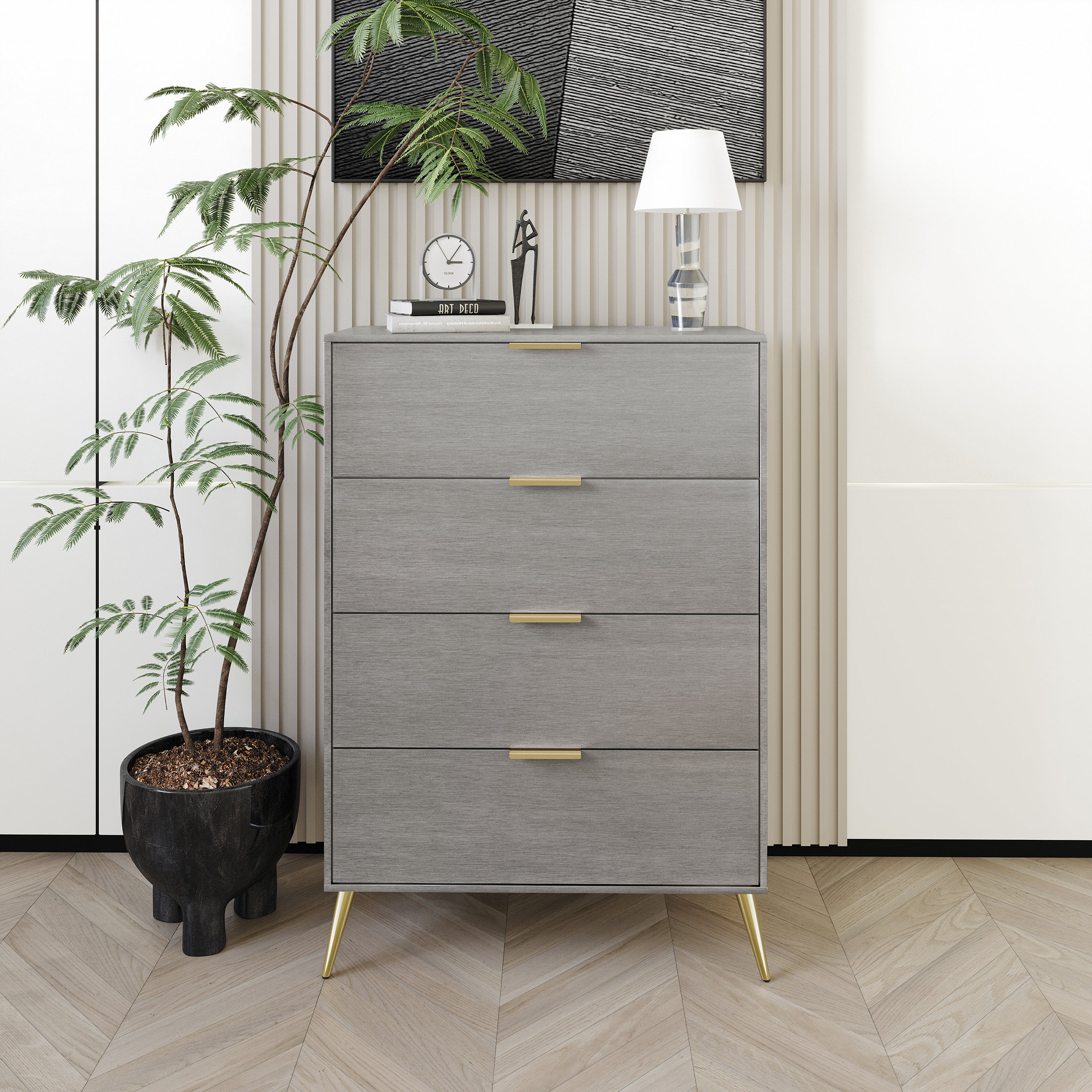Mercer41 Rafiat 4 Drawer 29.53" W Chest & Reviews | Wayfair