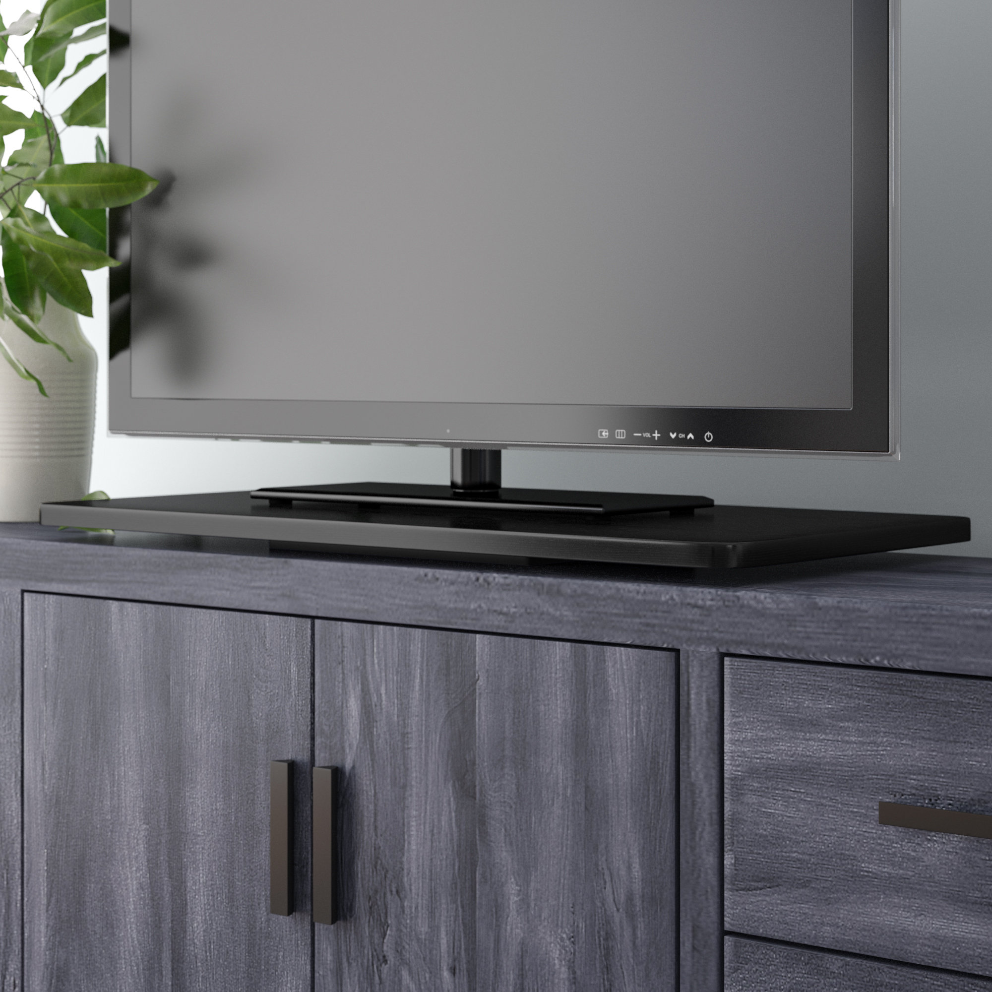 Ebern Designs Burke Single Tier Swivel Riser for TVs up to 37 ...
