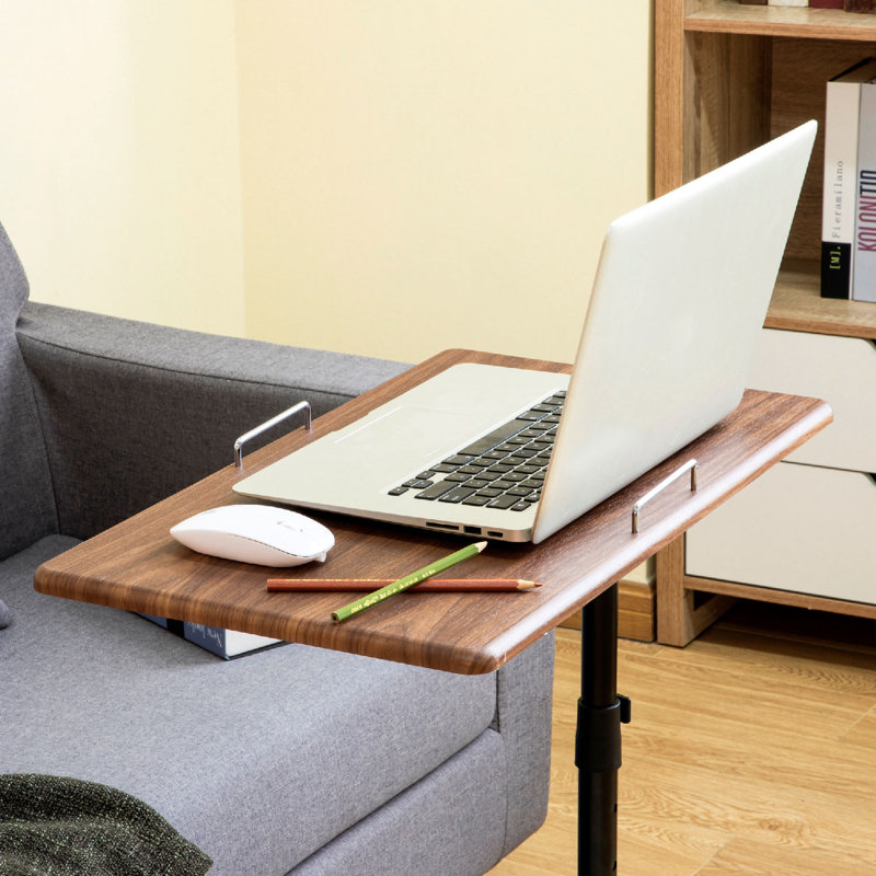 Inbox Zero Aceston Bed Tray Height Adjustable Overbed Table with Wheels ...