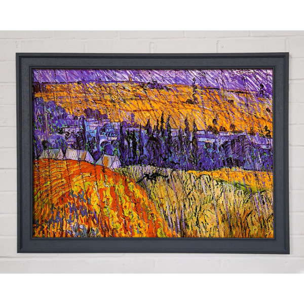 Ivy Bronx Van Gogh Landscape At Auvers In The Rain Framed Print ...