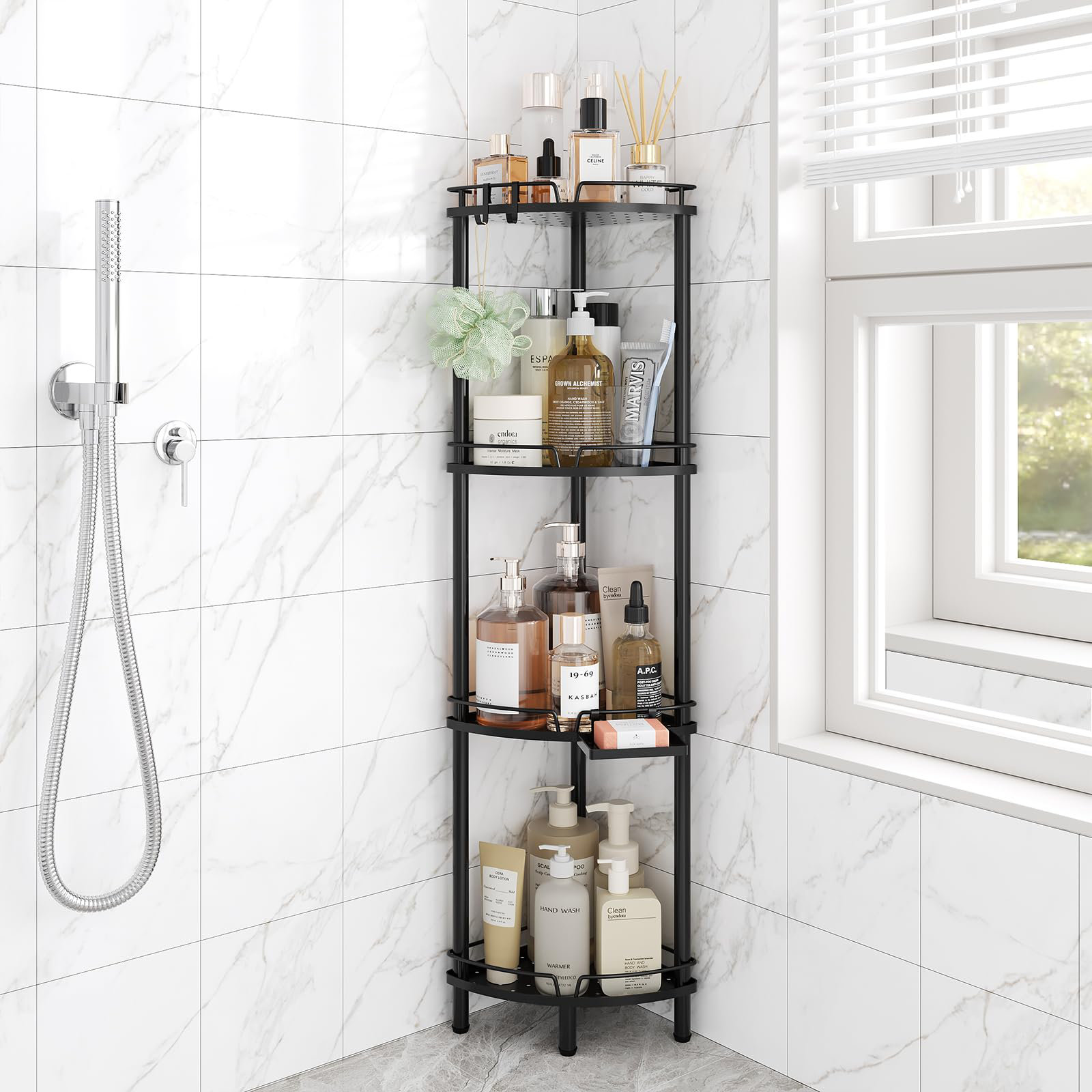 Rebrilliant Serviteur de douche en coin, 4 niveaux - Wayfair Canada