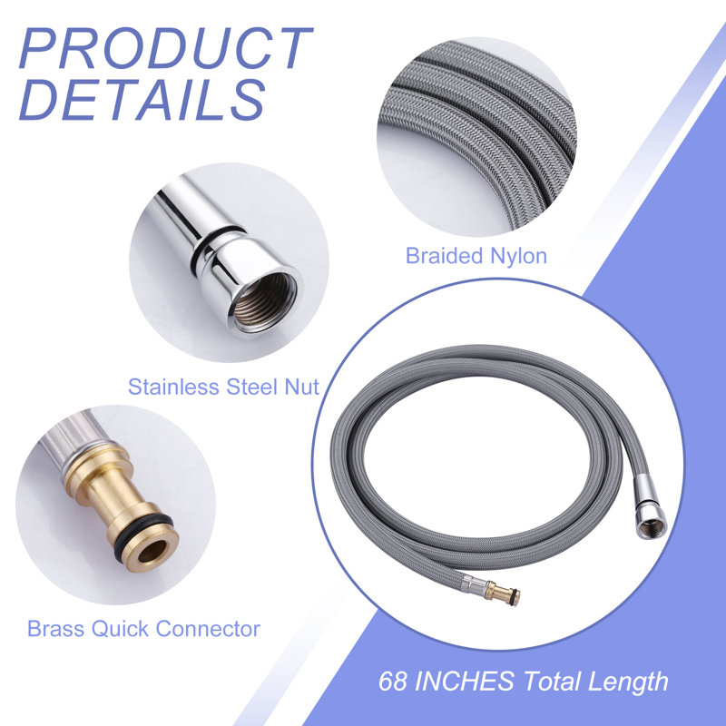WOWOW Replacement Pull-Down Hose Assembly For Kitchen Sink Faucets ...