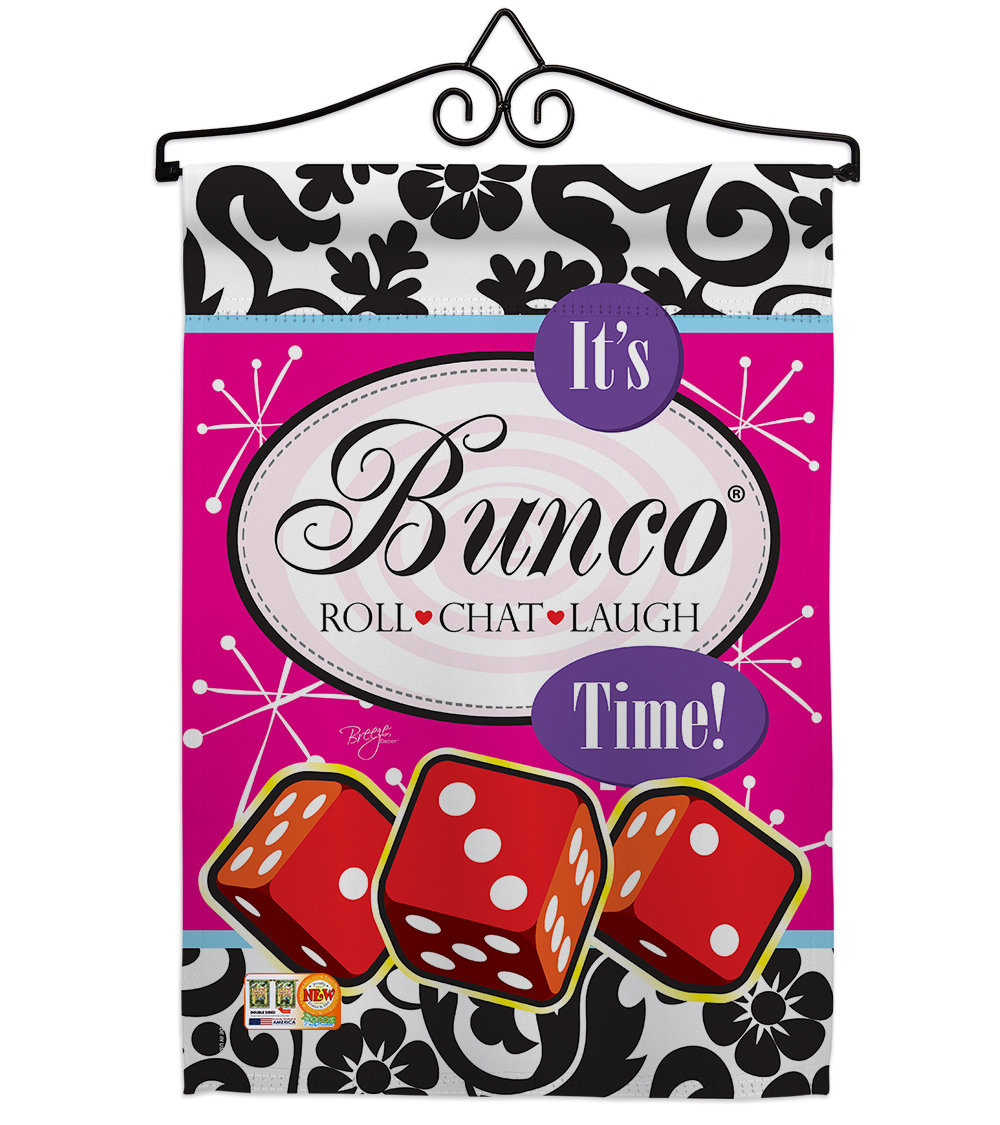 Breeze Decor It's Bunco Time! Impressions Decorative 2-Sided Polyester ...