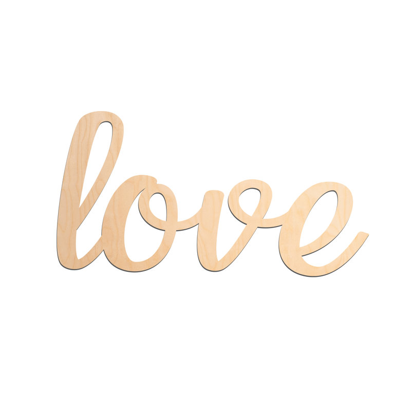 Ivy Bronx Huge Cursive Word 'Love' Wall Décor & Reviews | Wayfair
