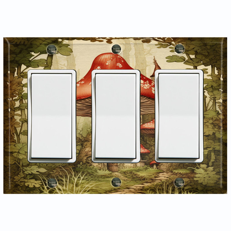 WorldAcc Nature Themed 3 - Gang Toggle Light Switch Standard Wall Plate ...
