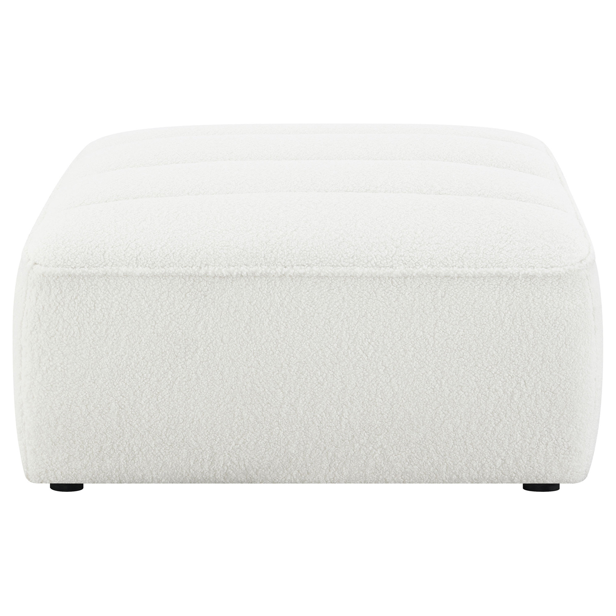 Hokku Designs Natural Square Upholstered Ottoman | Wayfair